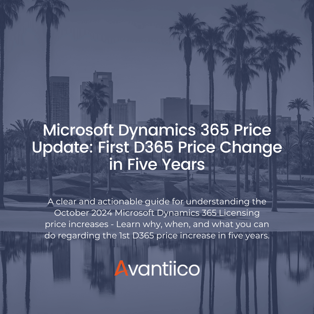 Microsoft Dynamics 365 Price Update - Avantiico